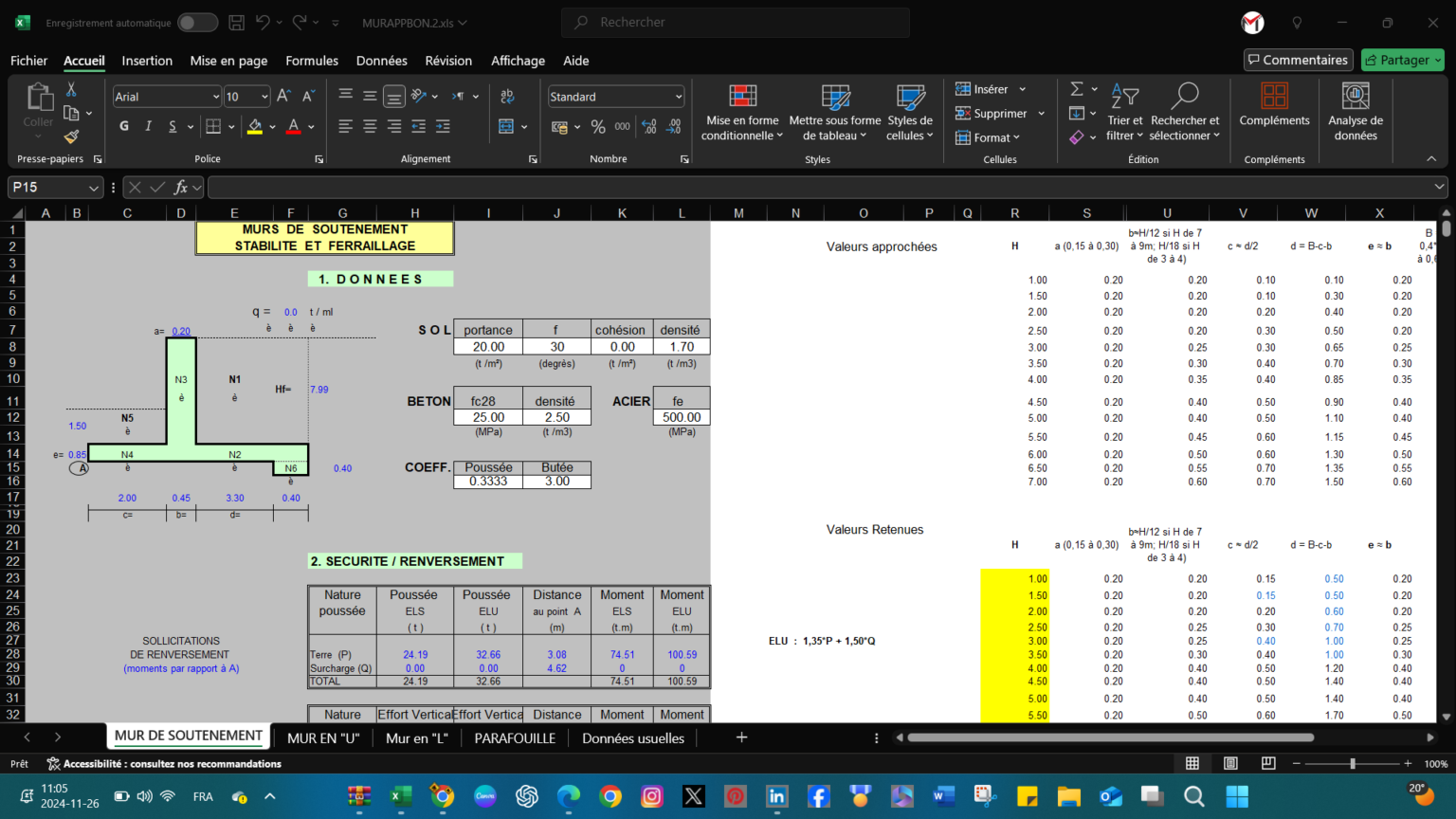 Tableau Excel suivi de chantier gratuit- 4Génei Civil